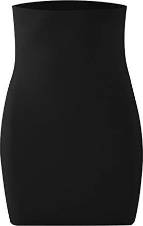 Generic Culotte taille haute pour femme sous robe - Culotte gainante - Sans couture - Jupe amincissante - Jupe en tulle - Noir - Courte, Noir, L