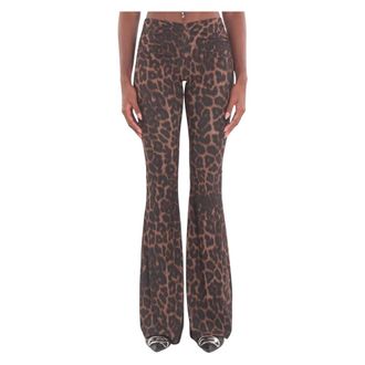 Aniye By Femme, Pantalons, Brun, Taille: 40 FR Nadine Spotted Stretch Flared Pants