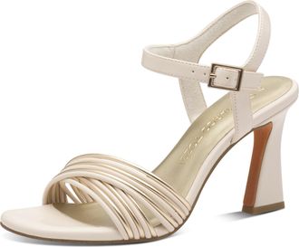 Marco Tozzi Damen Sandalen mit Absatz Elegant mit Schließe, Beige (Cream Comb), 39 EU
