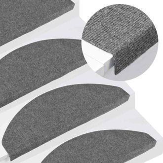 vidaXL Stufenmatten Selbstklebend 30 Stk. Grau 65x22,5x3,5 cm - Vidaxl