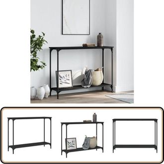 vidaXL Konsolentisch Schwarz 101x30,5x75 cm Holzwerkstoff - Konsolentisch - Flurtisch - Sideboard - Wohnzimmerstil - Industriel Stil