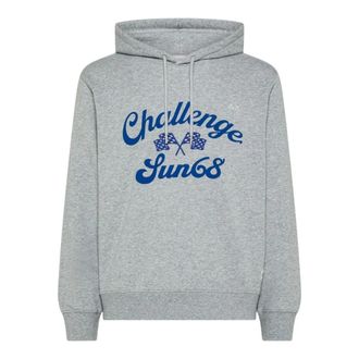 Sun 68 Baumwoll-Hoodie mit Print - - Sweatshirts & Hoodies - Herren - Grau - L