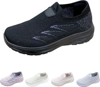 Generic Chaussures de marche &agrave; enfiler pour femme - L&eacute;g&egrave;res et respirantes - En maille - Antid&eacute;rapantes - Chaussures de tennis d&eacute;contract&eacute;es et confortables -