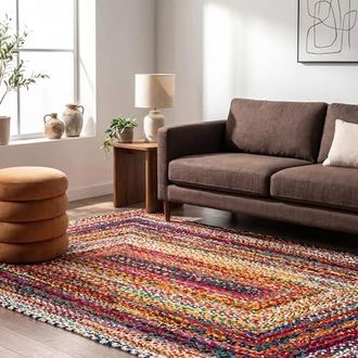 nuLOOM Tammara Handgeflochtener Teppich, 183 x 122 cm, mehrfarbig