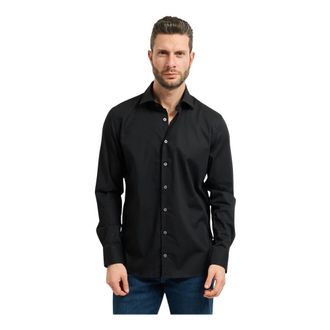 Bugatti Homme, Chemises, Noir, Taille: 3XL Chemise Unie