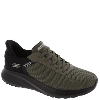 Skechers Herren Hands Free Slip-ins Squad Chaos-Balanced Edge Sneaker, Oliv/Blatt f&uuml;r Mich (Leaf It to Me), 42.5 EU