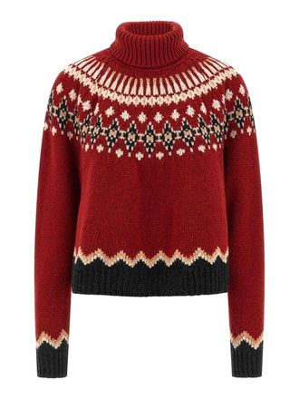 Alanui Pull Col Rond - Rouge