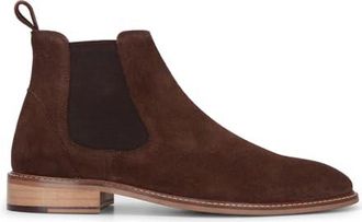 Infinity Leather Hommes Marron Cuir de daim Slip-On Chelsea Cheville Bottes