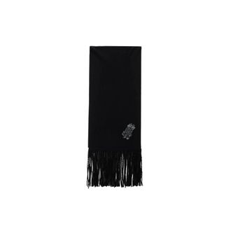 Roberto Cavalli Woll- und Kaschmirschal mit Monogramm RC - - Accessories - Damen - Schwarzk - ONE SIZE