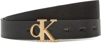 Calvin Klein Damengürtel Monogram Plaque Buckle 25Mm Rev LV04K7005G Schwarz
