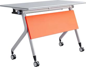 Generic Mobiler Klapptisch, 140 cm (55,1 Zoll) gro&szlig;er, klappbarer Konferenztisch mit Rollen, mobiler Klapptisch f&uuml;r B&uuml;robesprechungen, inklusive St&uuml;hlen und T