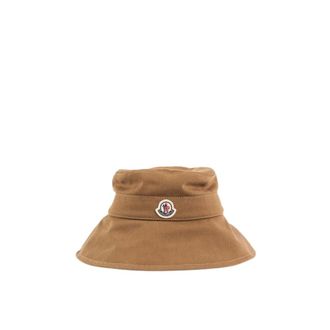 Moncler unisex, Accessoires, Brun, Taille: L Chapeau Bob &agrave; Cordon de Serrage