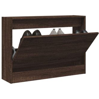 vidaXL Vidaxl - Armoire &agrave; chaussures ch&ecirc;ne marron 80x21x57 cm Bois ding&eacute;nierie