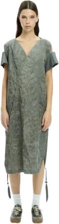 Malloni Femme, Robes, Vert, Taille: 40 FR Abito lungo scollo a V MLO