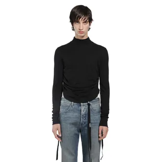 Ann Demeulemeester Lenart Wrinkled Mock Neck Top