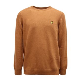 Lyle & Scott Homme, Pulls, Brun, Taille: L Pull en laine m&eacute;lang&eacute;e