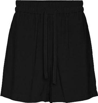 Vero Moda VMCARMEN HR Loose Shorts Noos, Noir, L Femme