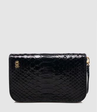 CLARIS VIROT Portefeuille Bob Python Noir