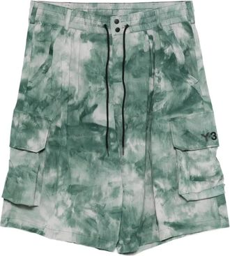 Yohji Yamamoto Homme, Shorts, Vert, Taille: M AOP PLT Shorts Multicolor