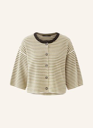 Oui Strickjacke Mit Pailletten gruen