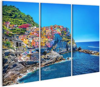 Islandburner Bild auf Leinwand Cinque Terre Traditionelle Italienische Stadt Am Meer Bilder Wandbilder Poster