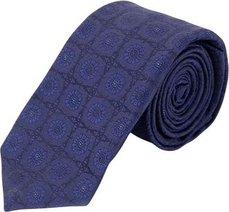 Kiton Seidenkrawatte mit Mikromuster - - Accessories - Herren - Blau - ONE SIZE