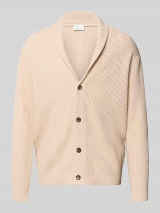 Profuomo Cardigan aus Woll-Mix mit Schalkragen