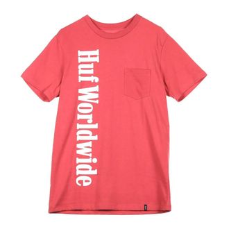 HUF Rotes Herren T-Shirt - - Tops - Herren - Rot - L