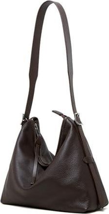 Generic Sac fourre-tout pour femme - Sac &agrave; main Hobo souple - Sac &agrave; bandouli&egrave;re en cuir v&eacute;ritable - Sacs &agrave; main souples sous les bras - Travail quotidien, caf