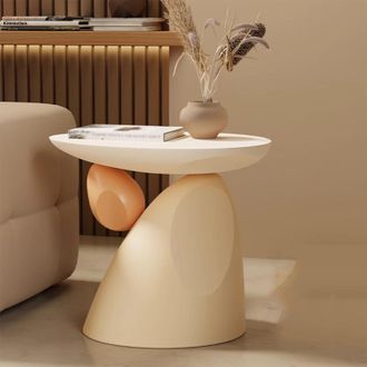 Generic Stone Shaped Resin Small Sofa End Table, Irregular Modern Side Table,Small Hallway Accent Table, Coffee Table for Living Room, Bedroom