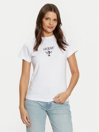 Guess T-Shirt V4YI21 KCDH1 Weiß Slim Fit