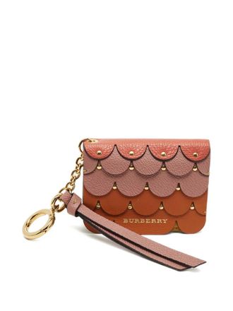 Burberry Camberwell scales leather card-case charm - Braun