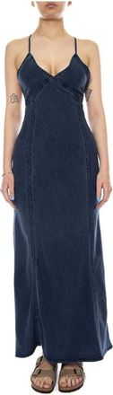 Lee Femme, Robes, Bleu, Taille: 42 FR Maxi Robes
