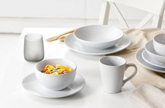 Ritzenhoff & Breker Geschirr-Serie Banda weiss Variante: Fr&uuml;hst&uuml;cks-Set 18 tlg. Banda weiss