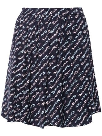 Kenzo x Verdy minijupe &agrave; coupe &eacute;vas&eacute;e - Bleu