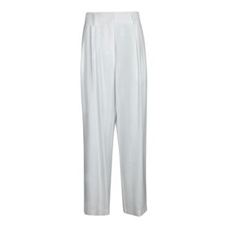 Blanca Vita Femme, Pantalons, Blanc, Taille: 42 FR Pantalon Pliss&eacute; Taille Haute