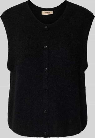 Mos Mosh Strickweste aus Woll-Mix mit Rundhalsausschnitt