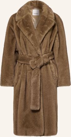 Max Mara Kunstfell-Mantel Miss beige