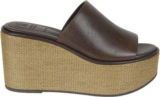 Brunello Cucinelli Femme, Chaussures, Brun, Taille: 38 EU Compens&eacute;es en cuir de vachette