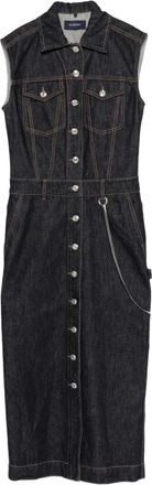 Sportmax Femme, Robes, Bleu, Taille: 38 FR Denim Midi Dress