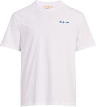 Gertrude T-shirt Leonstripe droit col rond imprim&eacute; en coton