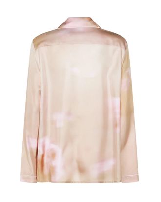 Fabiana Filippi Womens Silk Twill Shirt Cream-Taupe Cream/taupe