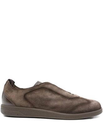 Santoni Klassische Slip-On-Sneakers - Braun