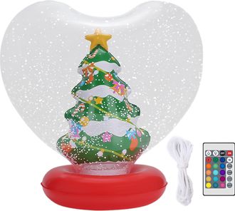 Generic Herzf&ouml;rmige aufblasbare Beleuchtete Weihnachtskugel - Ferngesteuerte Feriengl&uuml;hsph&auml;re, Innendekor f&uuml;r Outdoor-Veranstaltungen, Statuette, Saisonparty,