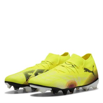 Puma Future 8 Match Fu&szlig;ballschuhe mit festem Boden f&uuml;r Herren (Gelb/Schwarz)