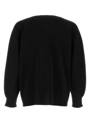 Homme Pliss&eacute; Issey Miyake Knit Cardigan - Black