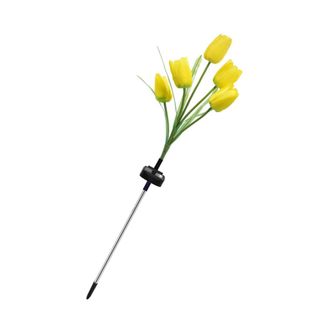 Lurrose Solarbetriebene Tulpen gartenleuchte Gelb Energiesparende Au&szlig;enbeleuchtung f&uuml;r Rasen und Wetterfeste Solar rasendekoration mit Warmem Licht f&uuml;r Garten