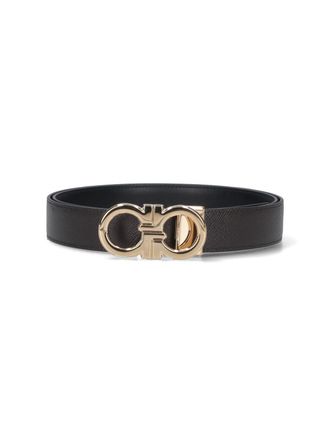 Ferragamo Mens Belts Black Calf Leather