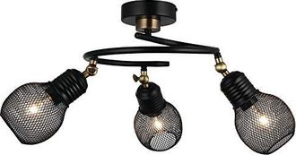 Homemania Deckenleuchte, 100% Metall, Gold, Schwarz