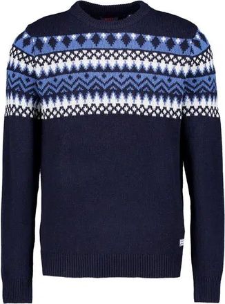 N.Z.A. Herren Pullover blau Norweger